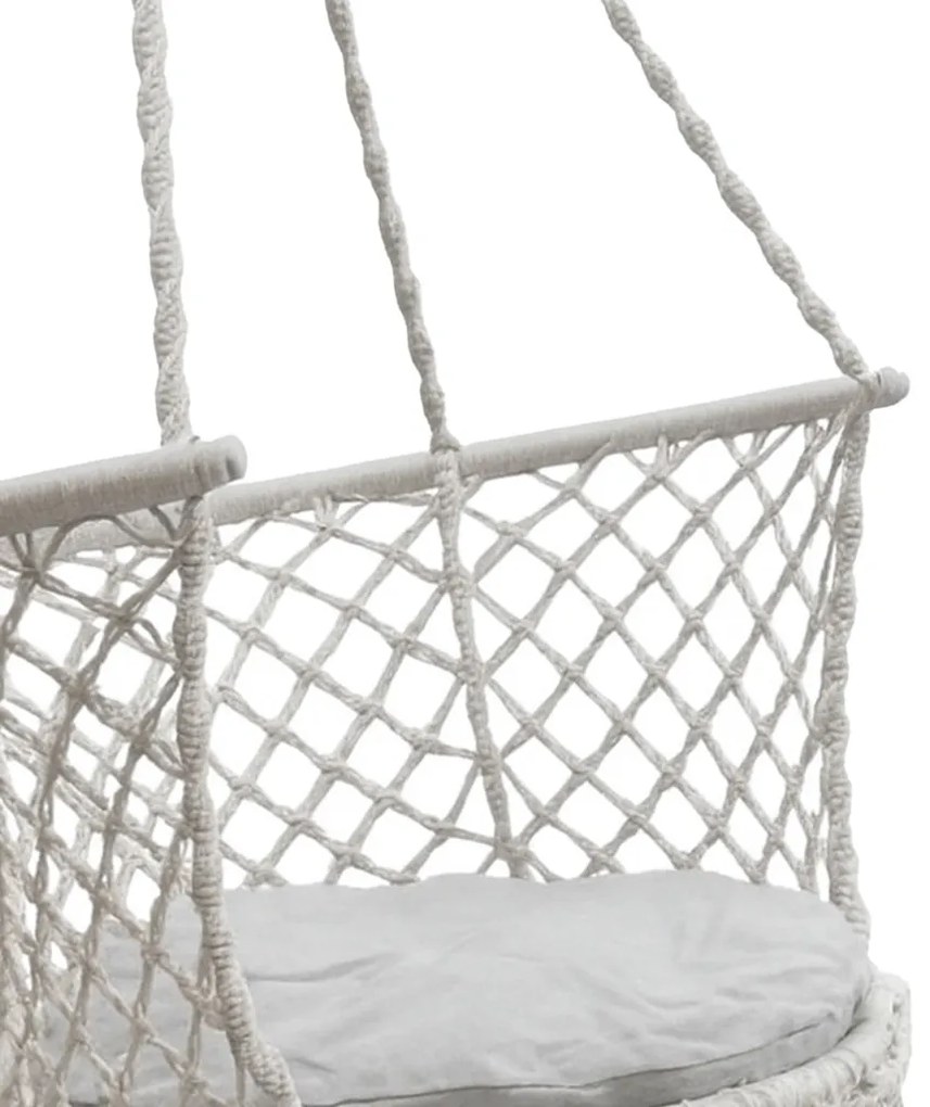 Creative Corner Zahradní houpačka Čapí hnízdo s opěradlem šedá 80 cm 150 kg