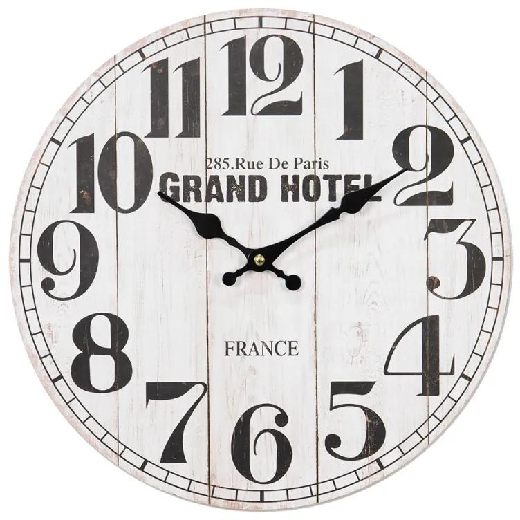 Clayre & Eef Nástěnné hodiny Grand Hotel, 34 cm