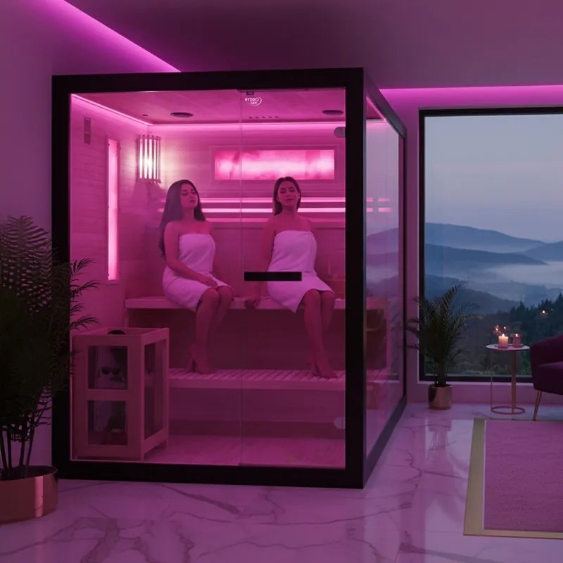 BPS-koupelny Finská sauna Relax HYD-6718 150x140, 3 osoby