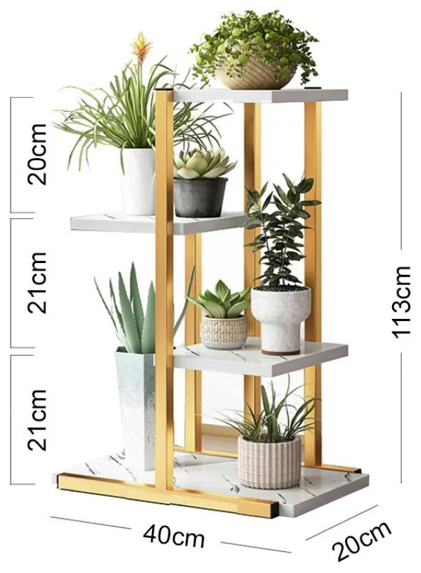 PEPU Květinový stojan Carla, Barvy a parametry Bílá