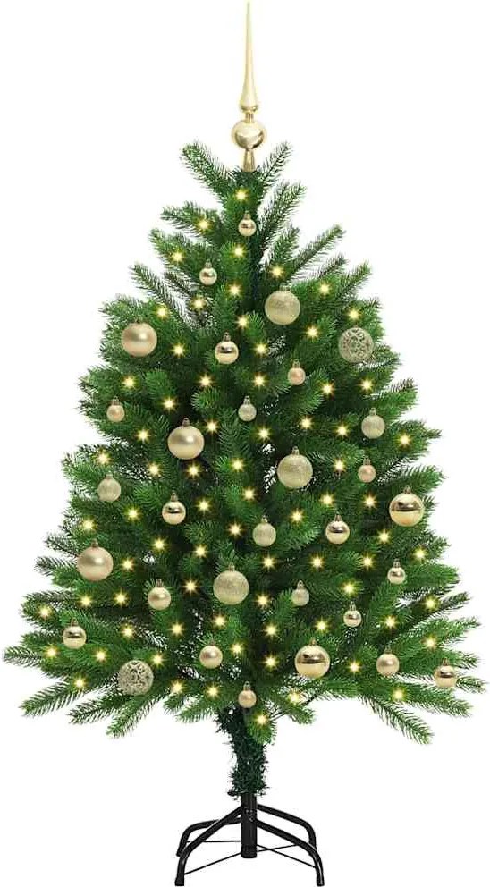 Vánoční stromeček s 150 LED diodami s stojanem Zelená 120 cm PE 3396313