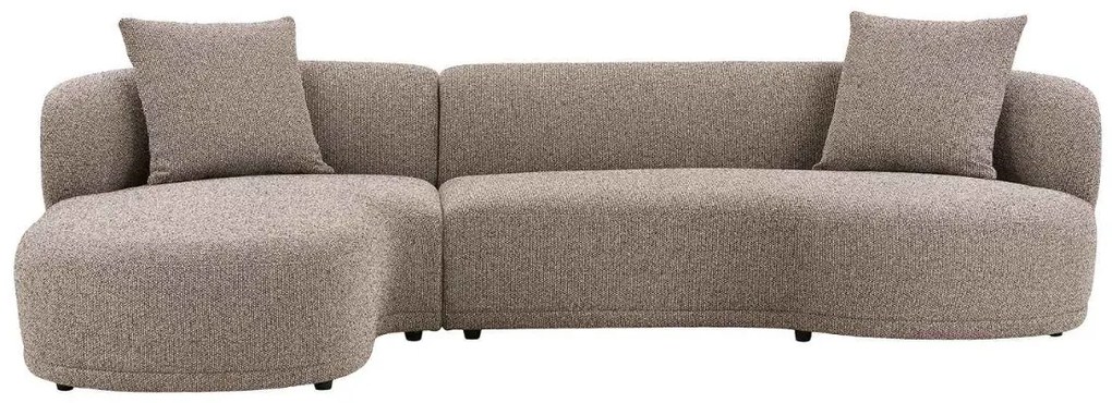 Designová rohová sedačka Theodore 294 cm hnědá - levá
