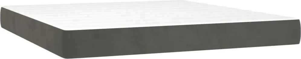 Box spring postel s matrací tmavě šedá 160x200 cm samet 3142972