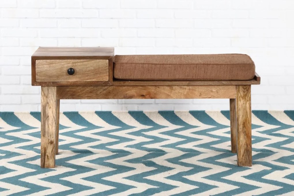 Designová lavice Devon 100 cm mango