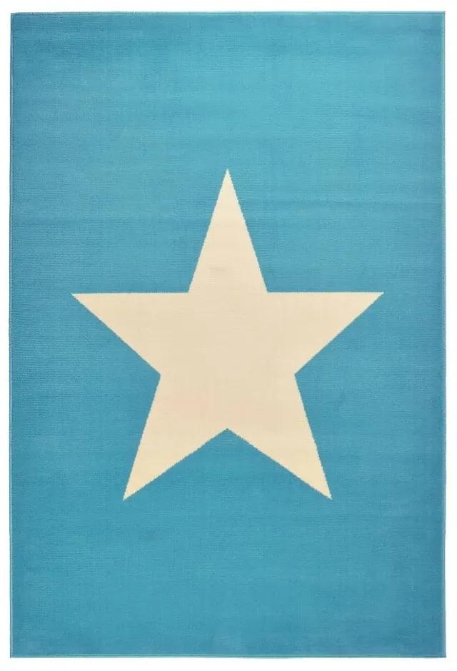 Dětský světle modrý koberec Hanse Home Star, 140 x 200 cm