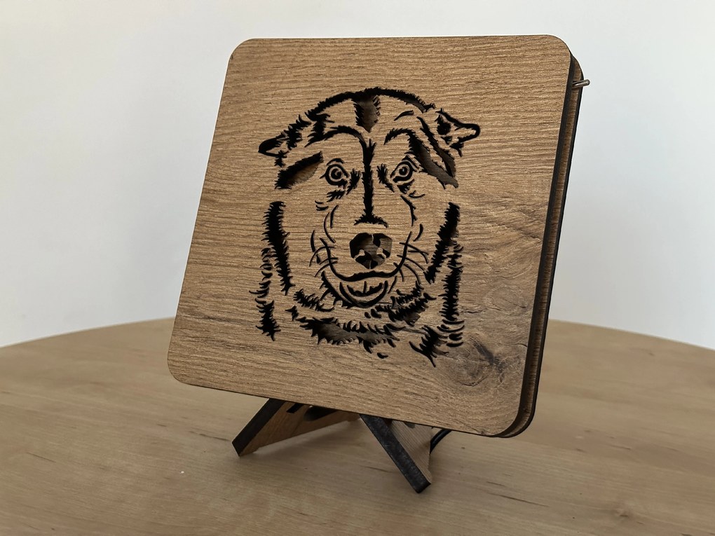 Li-Go "Husky" lampa 19x19cm provedení povrchu: černá s patinou
