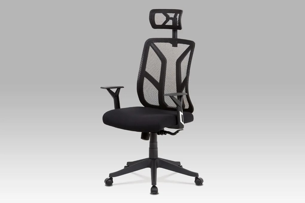 Artium Kancelářská židle, černá mesh, plastový kříž, synchronní mechanismus - KA-C837 BK