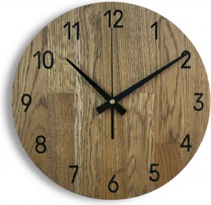 Minimalistické dubové nástěnné hodiny, tichý quartzový pohon, moderní dekorace I SENTOP MAS002-akcia20