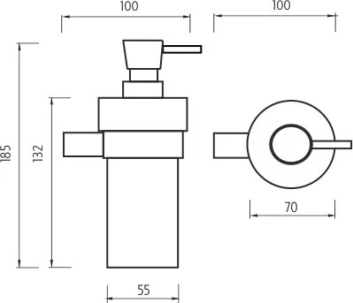 Nimco Bormo - keramický dávkovač na mýdlo (BR 11031KN-T-26)