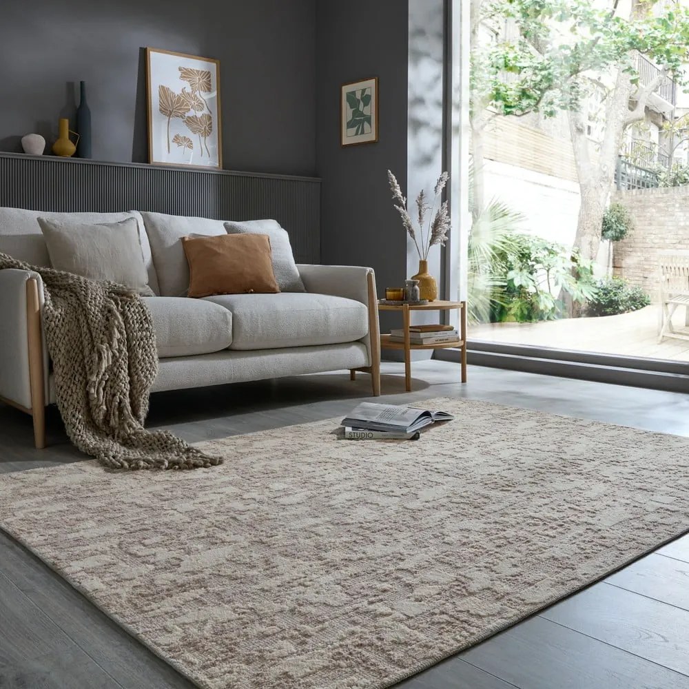 Šedobéžový pratelný koberec 78x150 cm Connely – Flair Rugs