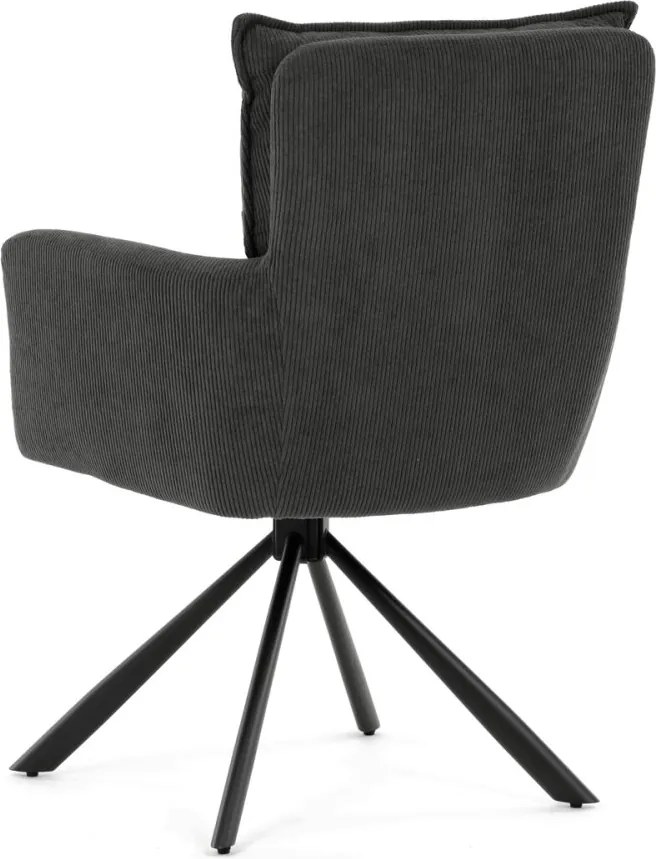 Jídelní židle HC-X1128 GREY2, manšestrová látka, šedá (60 x 67) cm