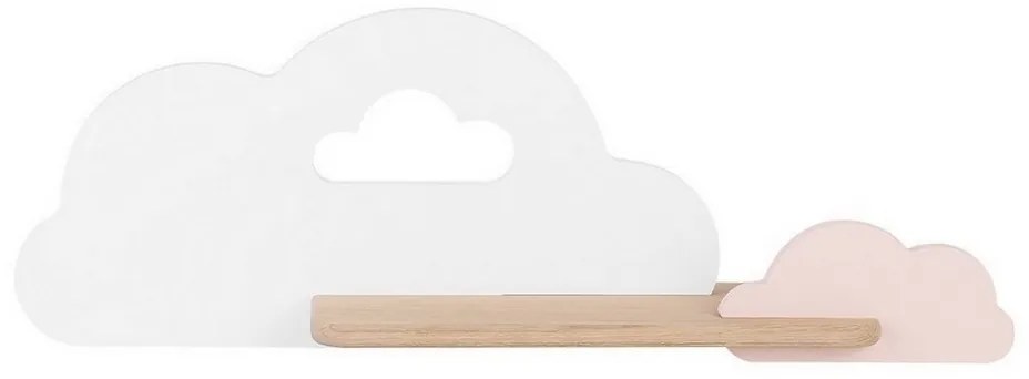 LED Dětské nástěnné svítidlo s poličkou CLOUD LED/5W/230V bílá/růžová