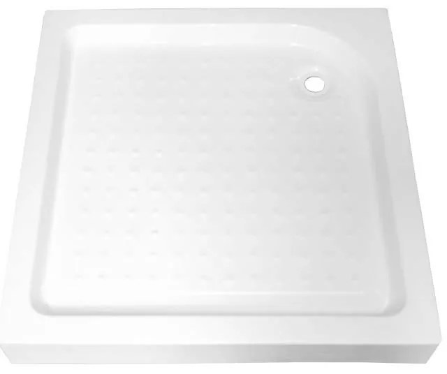 BPS-koupelny Čtvercový sprchový kout HYD-SK93D 70x70 chrom/transparent + vanička HYD-SSV-SXL05A bílá