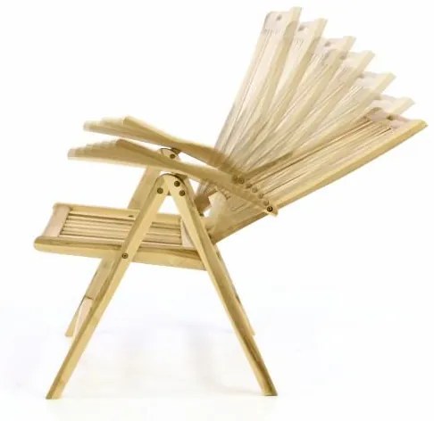 DIVERO sada 2 ks zahradní dřevěná skládací židle