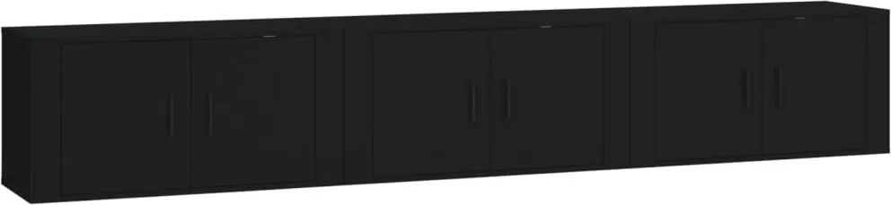 vidaXL Nástěnné TV skříňky 3 ks 80 x 34,5 x 40 cm [3188359] Barva: Betonová šedá