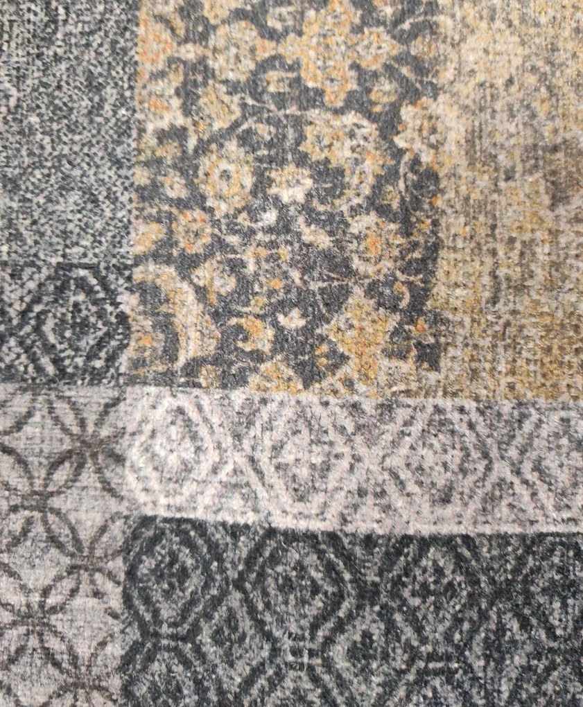 Spoltex, Kusový koberec Edessa 1300 Grey, 120x170, šedá, chodba / předsíň