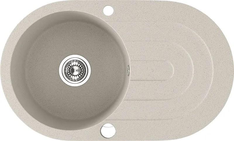 Laveo Dafne, 1-komorový granitový dřez 780x470x204 mm, béžová, LAV-SBD_481T