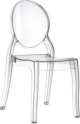 Designová židle Ghost II., transparentní