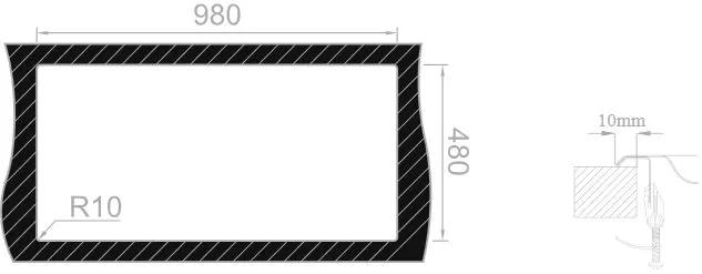 Nerezový dřez Sinks OKIO 1000.1 V 0,6mm matný