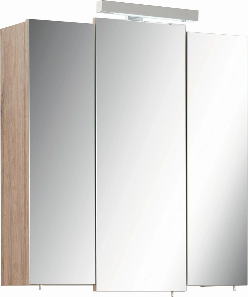 XXXLutz ZRCADLOVÁ SKŘÍŇKA, barvy dubu, 68/73/20 cm Xora - Zrcadlové skříňky - 001977002602