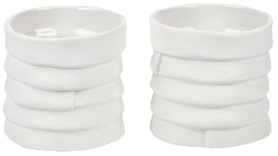 Porcelánové svícny v sadě 2 ks Ribbon – Mette Ditmer Denmark
