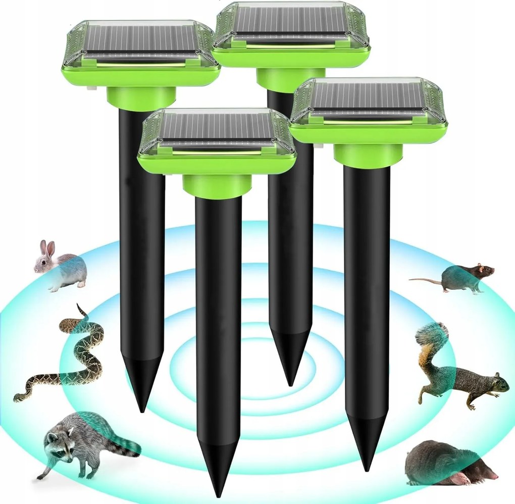 Solární Odpuzovač Zahradních Krtků Na Hlodavce, 4 Kusy