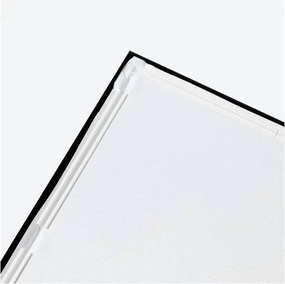 BJÖRKSTA Obraz s rámem, most a mraky/černá, 200x140 cm