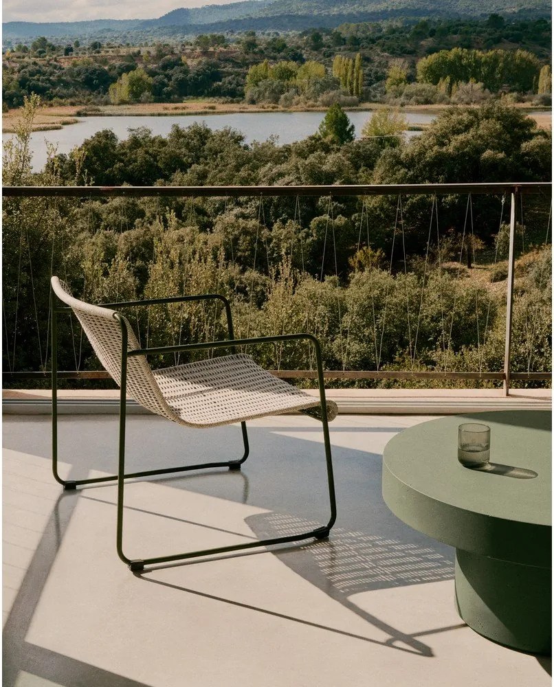 Betonový kulatý zahradní konferenční stolek ø 90 cm Aiguablava – Kave Home