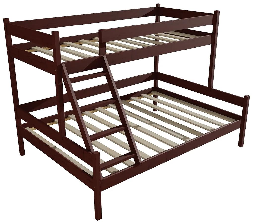 Vomaks Patrová postel s rozšířeným spodním lůžkem PPS 002 Rozměr: 90/120 x 200 cm, Barva: surové dřevo