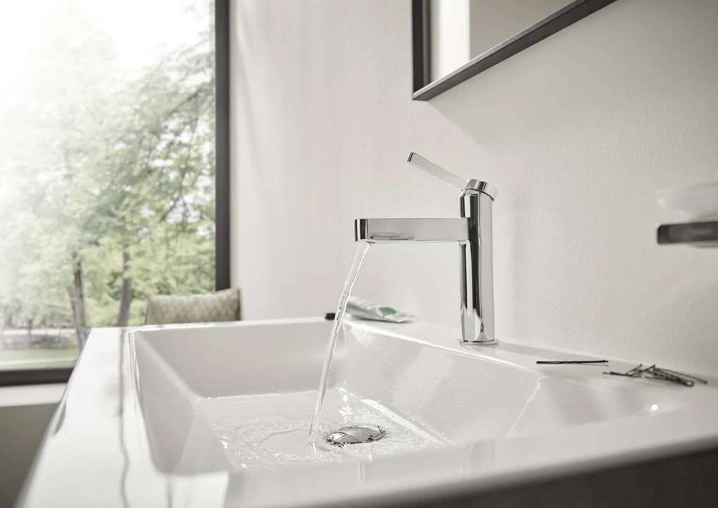 Hansgrohe Finoris, umyvadlová baterie 110, s výpustí Push-Open, CoolStart, EcoSmart, chromová, 76024000