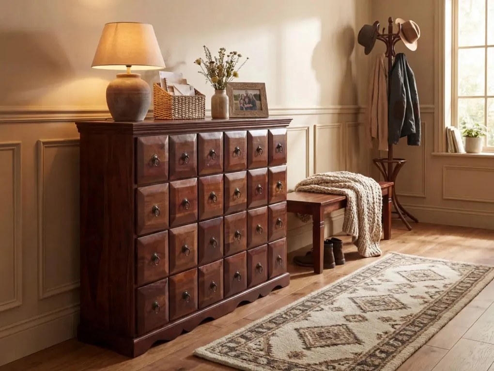 furniture-nabytek.cz - Komoda Tahoma akácie 24 šuplíku