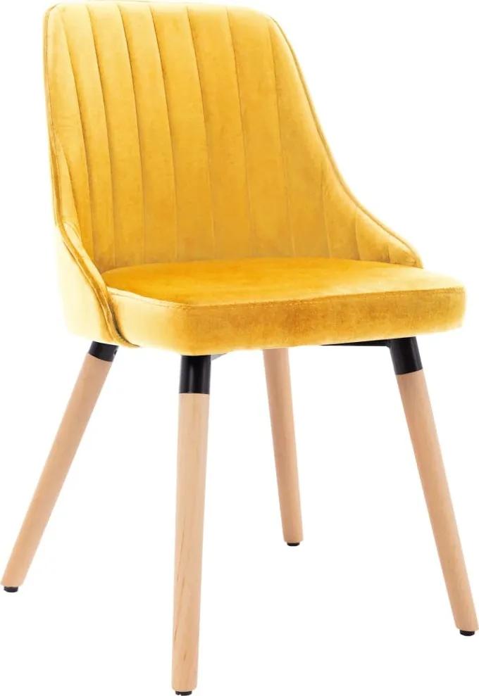 vidaXL Jídelní židle 2 ks samet [323052] Barva: Černá