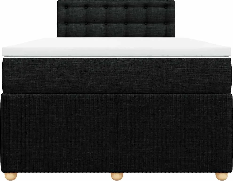 Box spring postel s matrací černá 120x190 cm textil 3287411