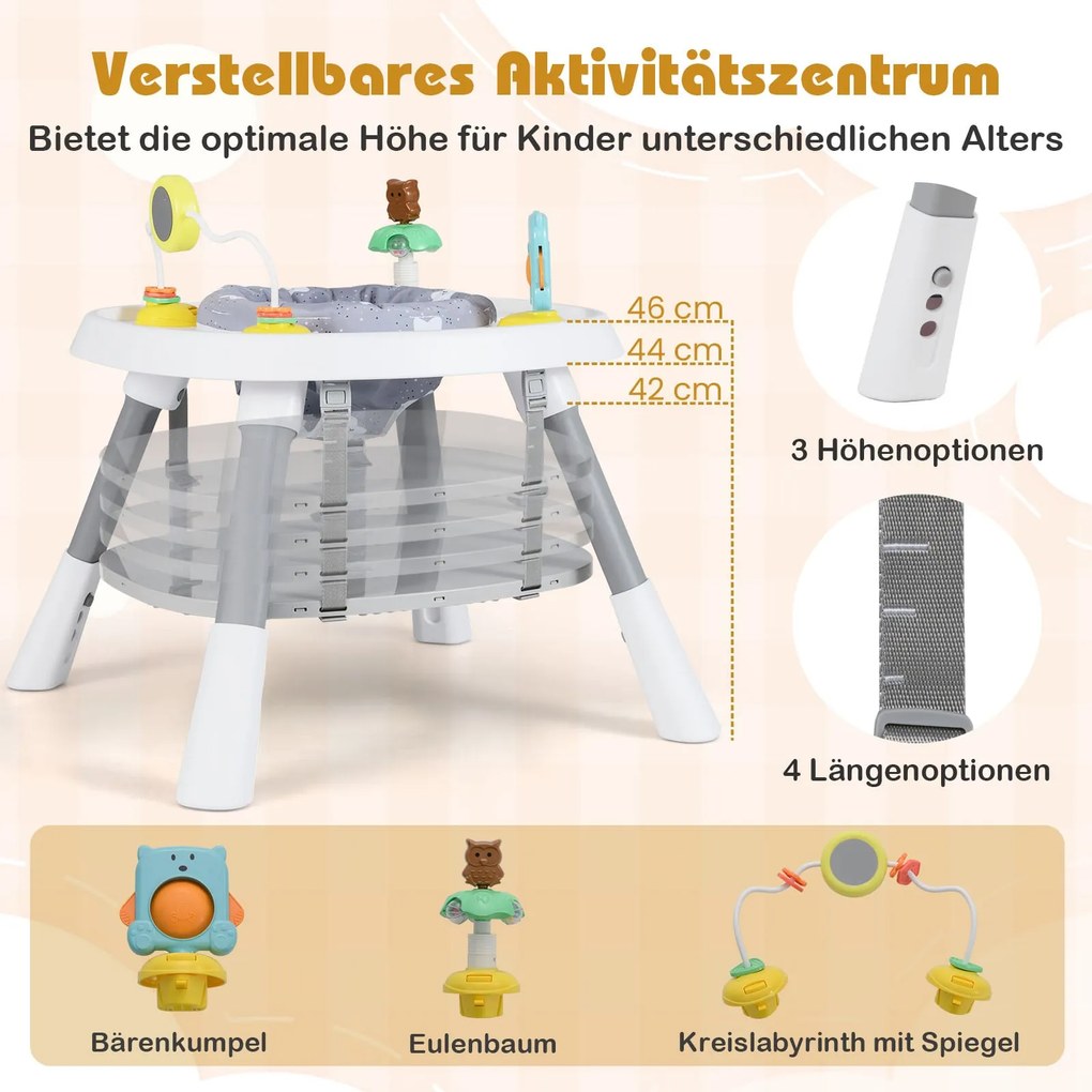 Costway 16-v-1Přestavitelná vysoká židle s odnímatelným tácem