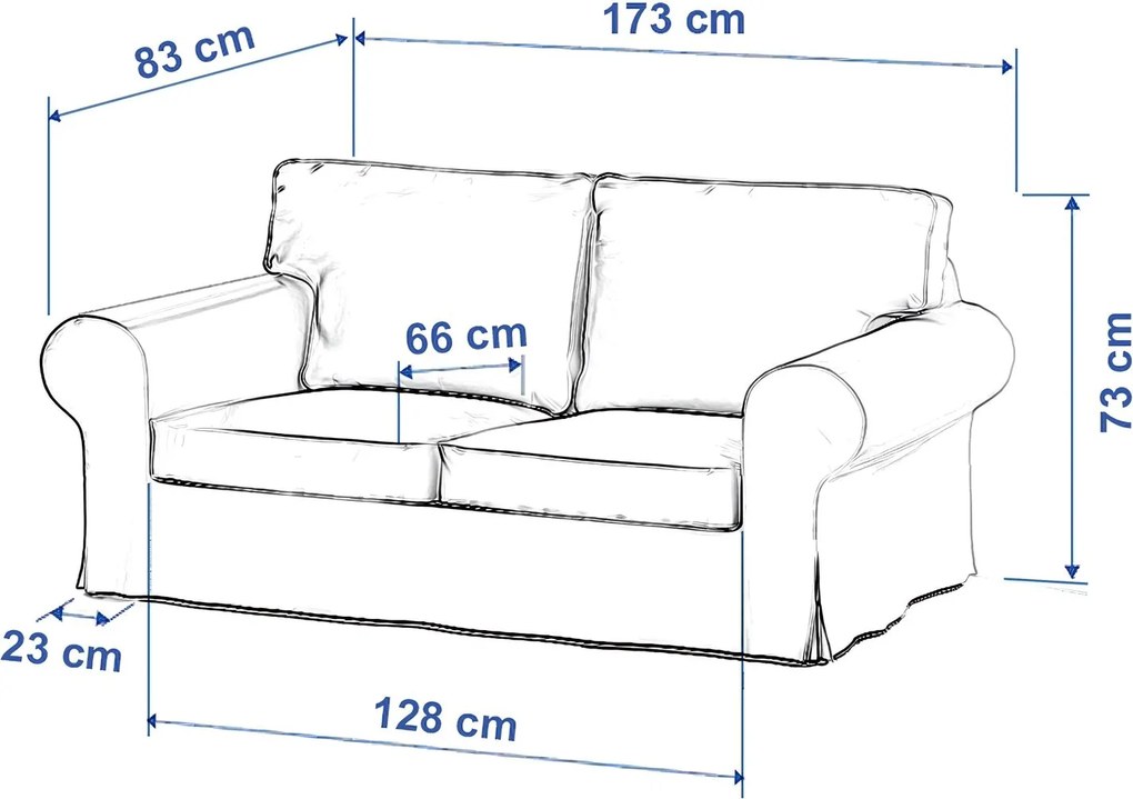 Potah na pohovku IKEA Ektorp 2-místná, nerozkládací barva béžová látka lesklé, sametová