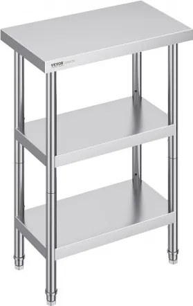 Nerezový stůl na přípravu jídla Komerční kuchyňský pracovní stůl 35,6 × 61 cm