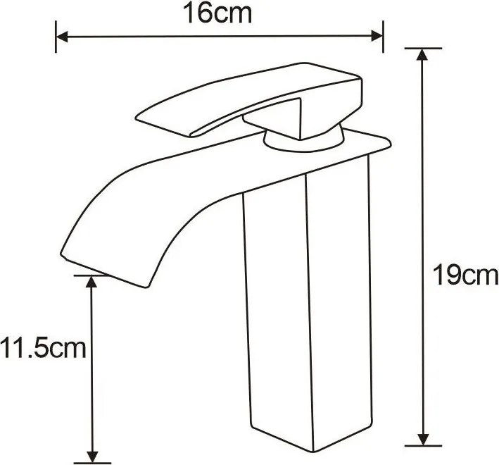 Mexen Aries umyvadlová baterie, černá, 744800-70