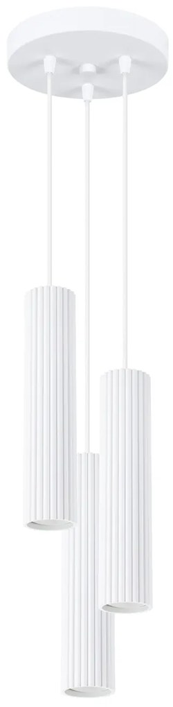 Sollux Lighting Závěsné svítidlo KARBON 3P bílé