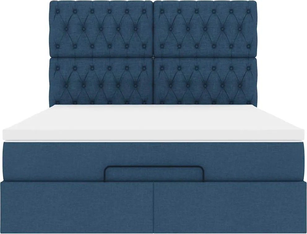 Osmanský rám postele s matrací Blue 140x190cm textil 3314092
