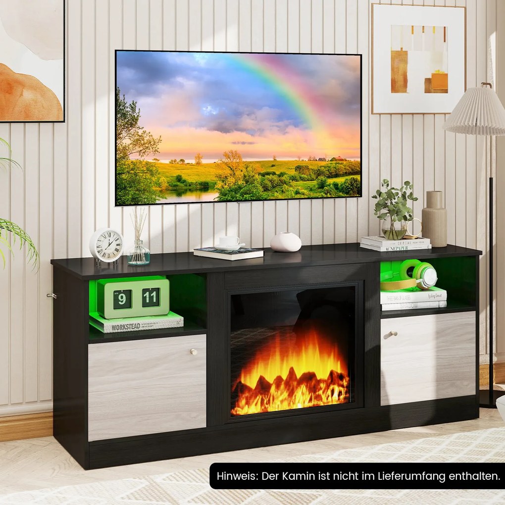 Costway TV skříňka s LED světly pro 65" TV s nastavitelnou policí