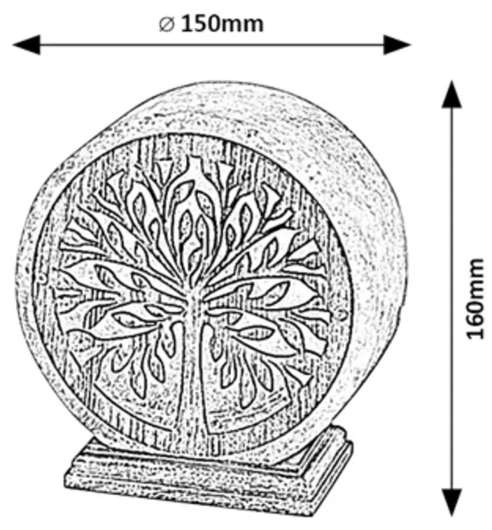 RABALUX Dekorativní stolní lampa IGDRASIL, 1xE14, 15W, oranžová 0076009