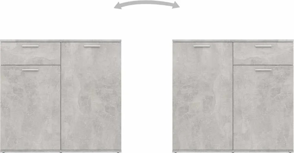 Příborník betonově šedý 160 x 36 x 75 cm kompozitní dřevo 3074931