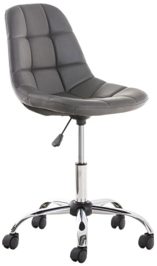 Bhm germany Kancelářská židle Emil, syntetická kůže, šedá
