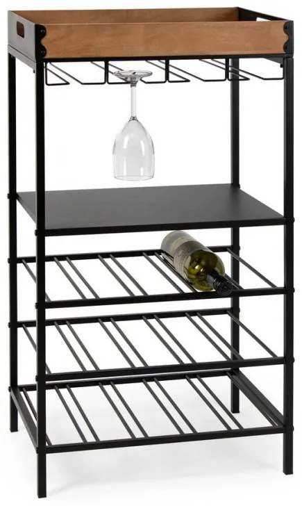 BIZZOTTO Kovový bar ISAAC černý 84,5 cm 0747296