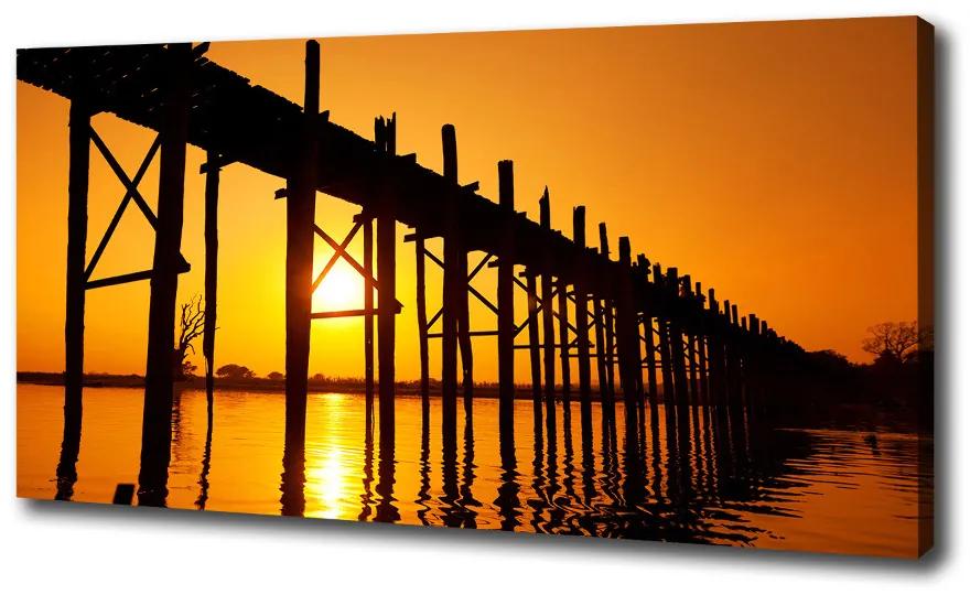 Wallmuralia Foto obraz na plátně Most západ slunce 100x50