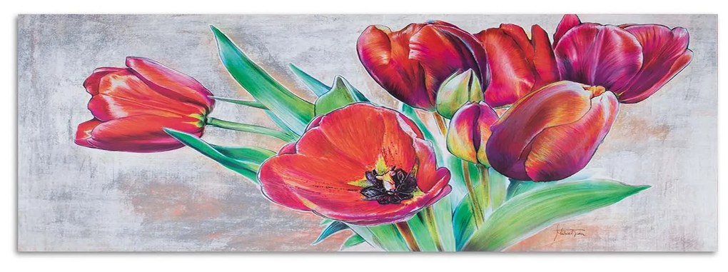 Gario Obraz na plátně Kytice červených tulipánů Rozměry: 90 x 30 cm