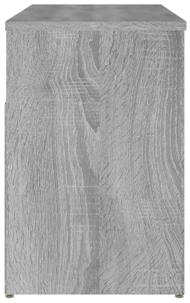 Lavice s botníkem šedá sonoma 80 x 30 x 45 cm kompozitní dřevo - Default Title