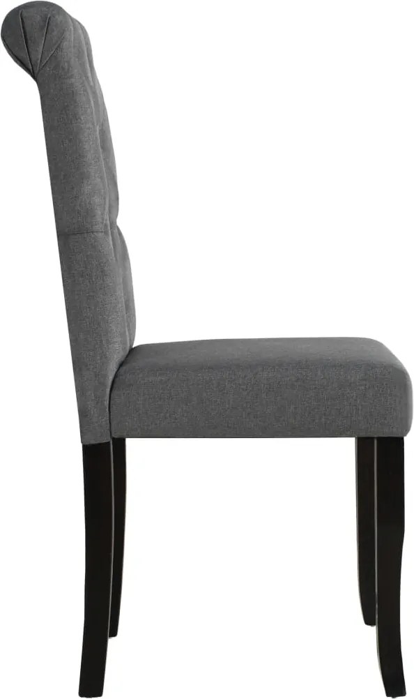 Jídelní židle 4 ks tmavě šedé textil 245515