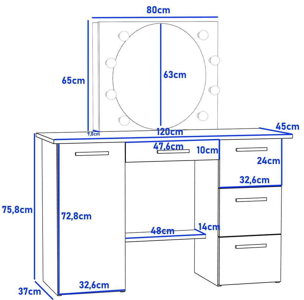 Toaletní stolek Lavinia Fontana