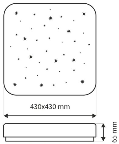 LED Stmívatelné stropní svítidlo FLORA LED/36W/230V 2700-6500K +dálkové ovládání